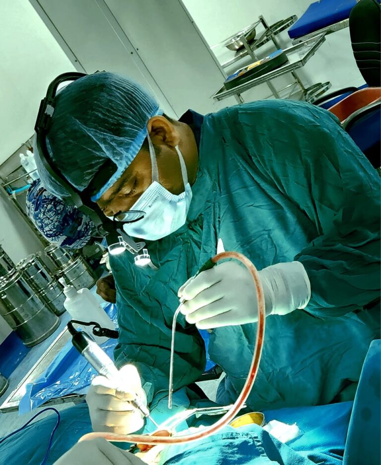 Surgical extraction of tooth